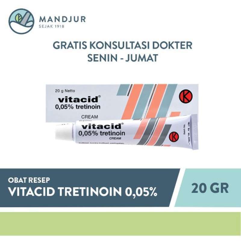 Jual Vitacid Tretinoin Cream 0.05 % di Seller Apotek Mandjur Official ...