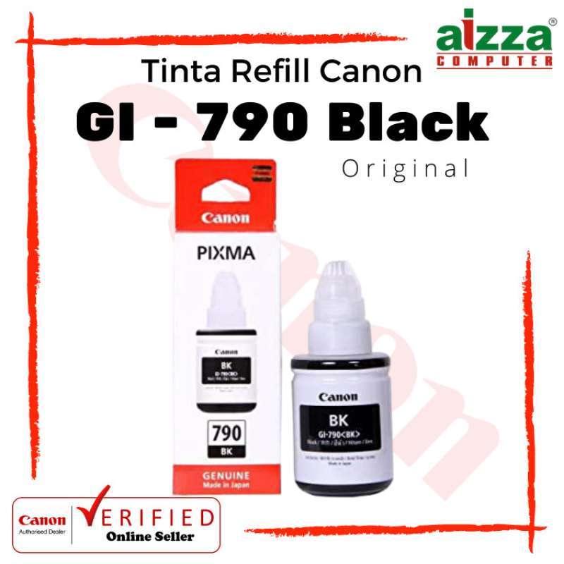 Jual Tinta Refill Canon GI 790 Black Original di Seller Aizza Computer ...