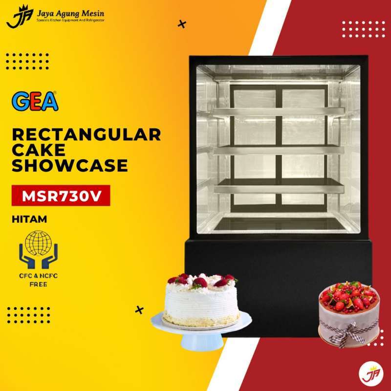 Jual GEA RECTANGULAR CAKE SHOWCASE 320L (BLACK) / MSR730V di Seller ...