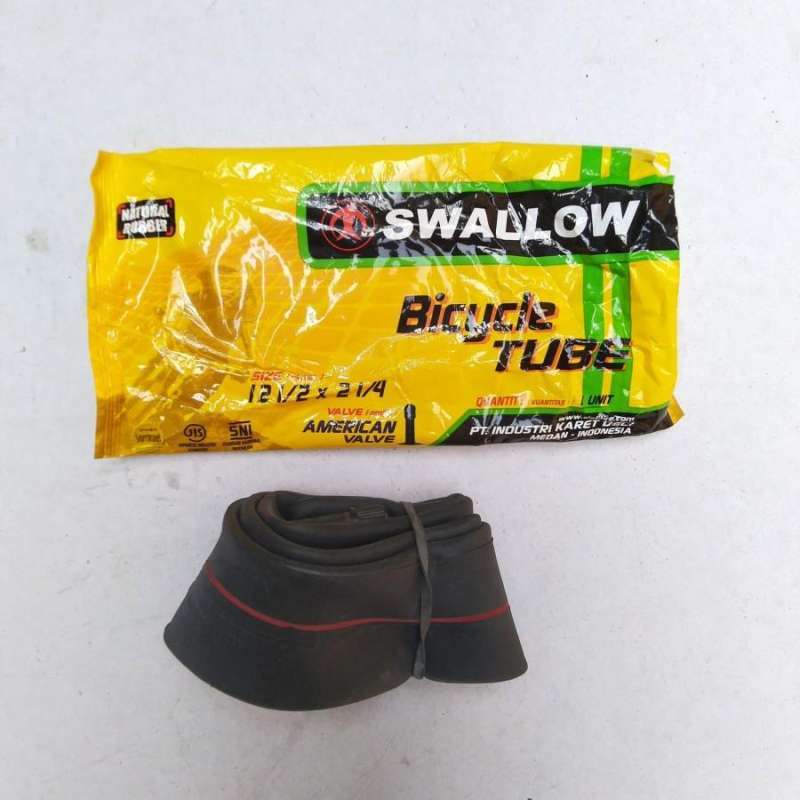 Jual Ban Luar Dan Dalam Sepeda 12 1/2 Ã 1.75 Swallow Warna Hitam di Seller diarion70_ - Jaka ...