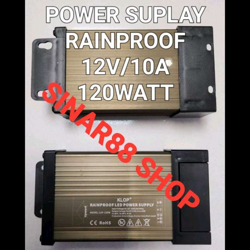 Jual BOX RAINPROOF WATERPROOF OUTDOOR POWER SUPPLY 12v 10A 120w TRAFO ...