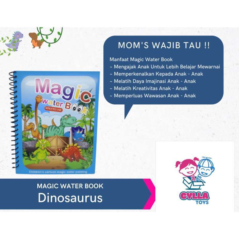 Jual Mainan Edukasi Anak Magic Water Book (Magic Water Pen) Buku Gambar ...