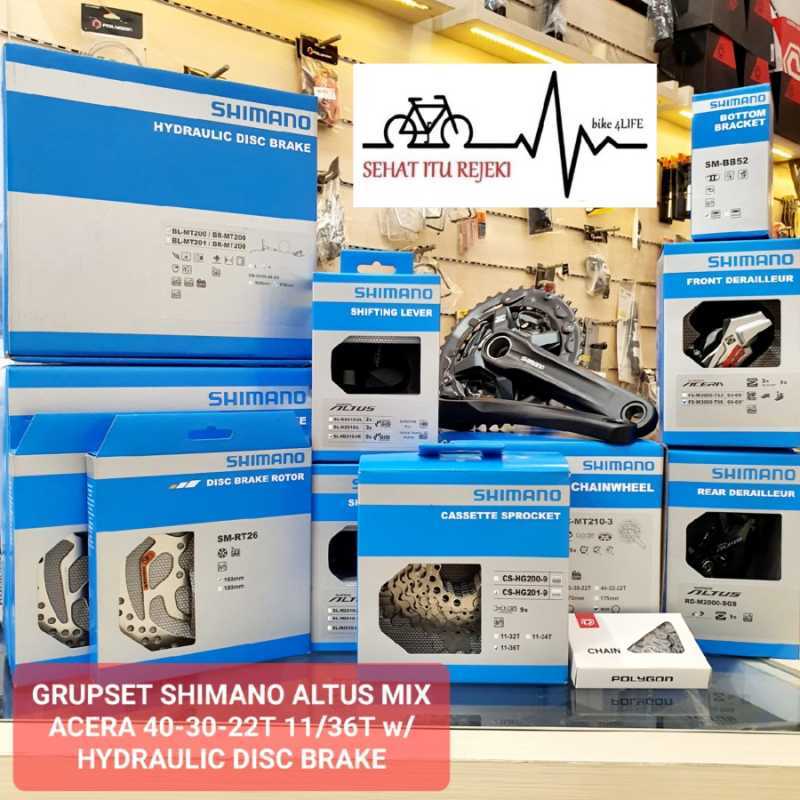 Jual GROUPSET SHIMANO ALTUS ACERA 3x9 SP HIDROLIS DISC BRAKE GRUPSET ...