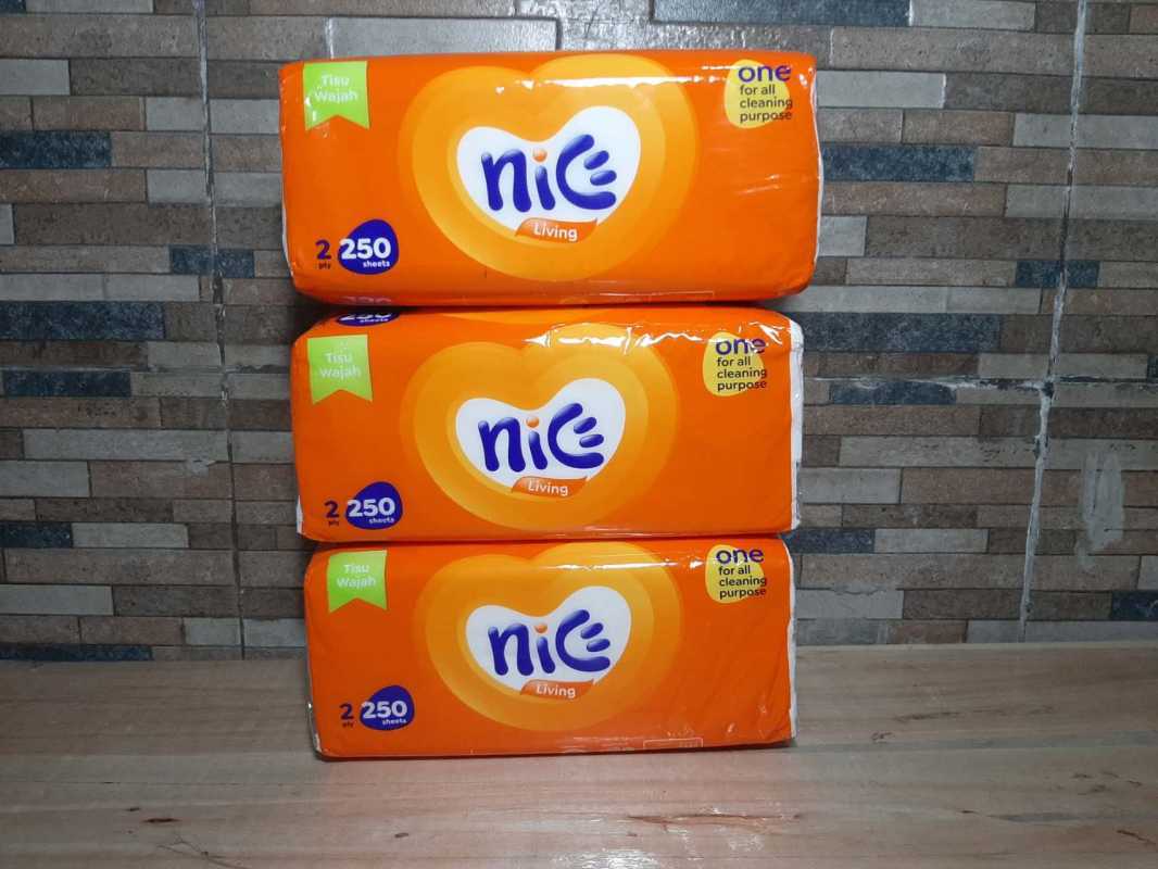 Jual tissue facial nice 250 sheets ( 2 ply ) di Seller Wahyuuu Store ...