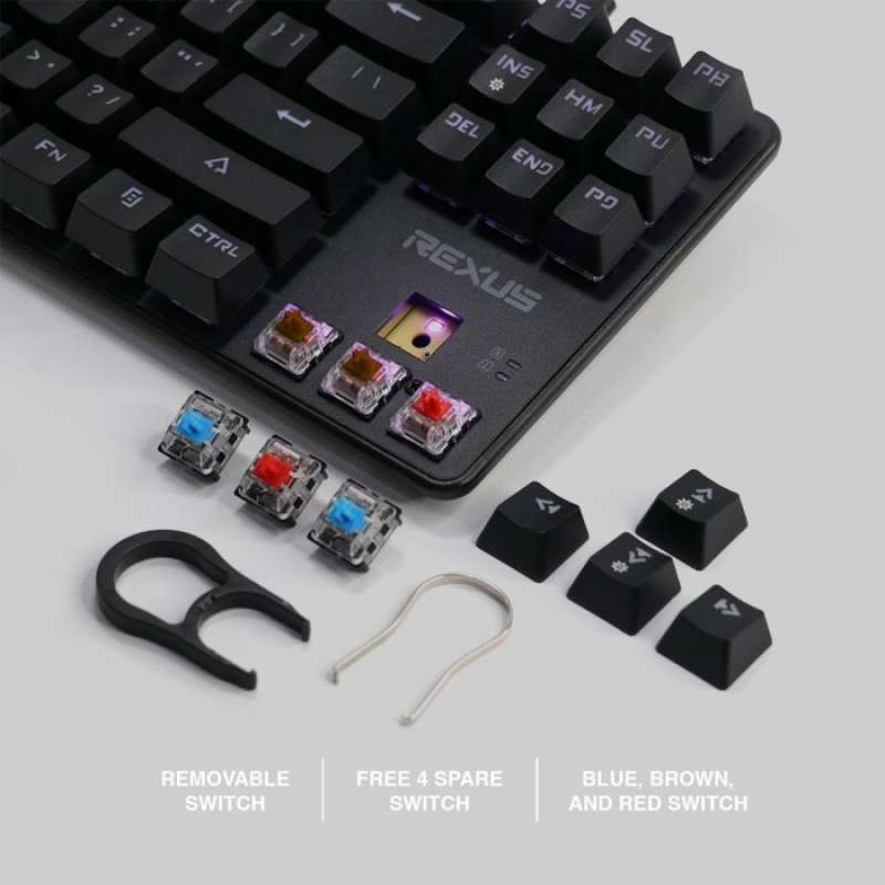 Promo Rexus Keyboard Gaming Mechanical Mx5.1 Legionare Diskon 17% di ...