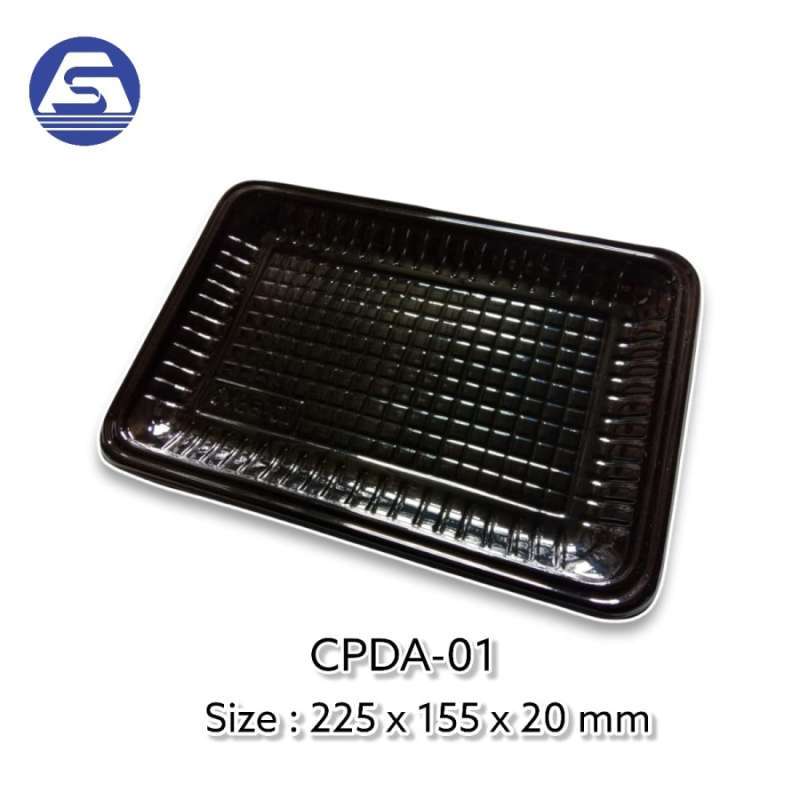 Jual Mika Tray Daging/ Seafood/ Cpda-01 Black - Isi 50 Pcs Di Seller ...