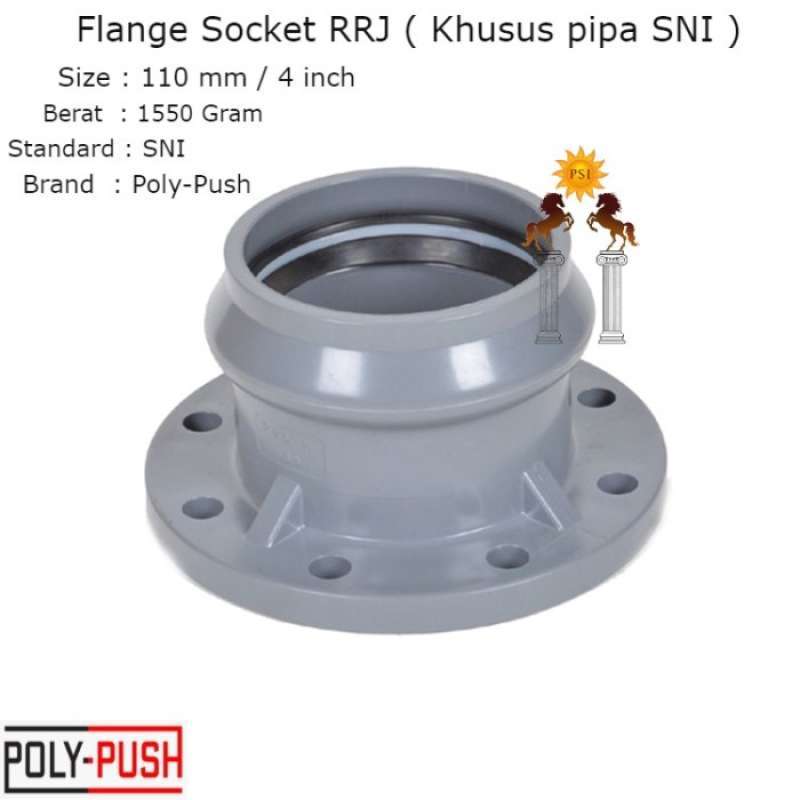 Promo Flange socket RRJ (karet) - 110 mm / 4 - khusus pipa PVC SNI ...