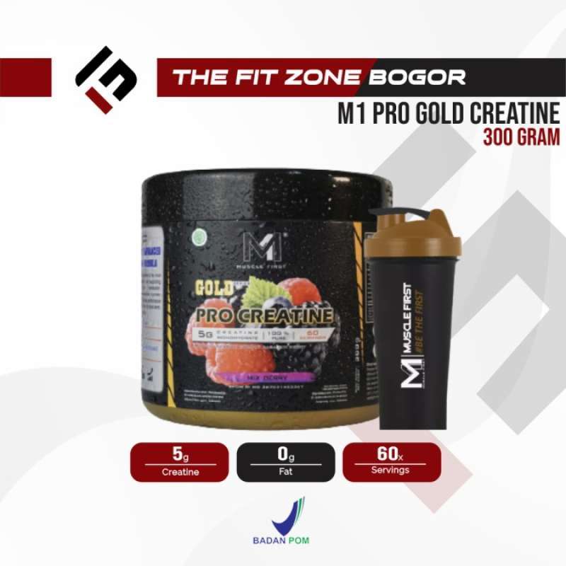 Promo M1 Muscle First Pro Gold Creatine 300 Gram Creatine Monohydrate ...