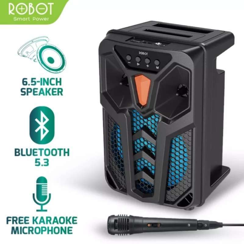 Promo Robot RB300 Speaker Karaoke Bluetooth RGB Light Diskon 17% di ...