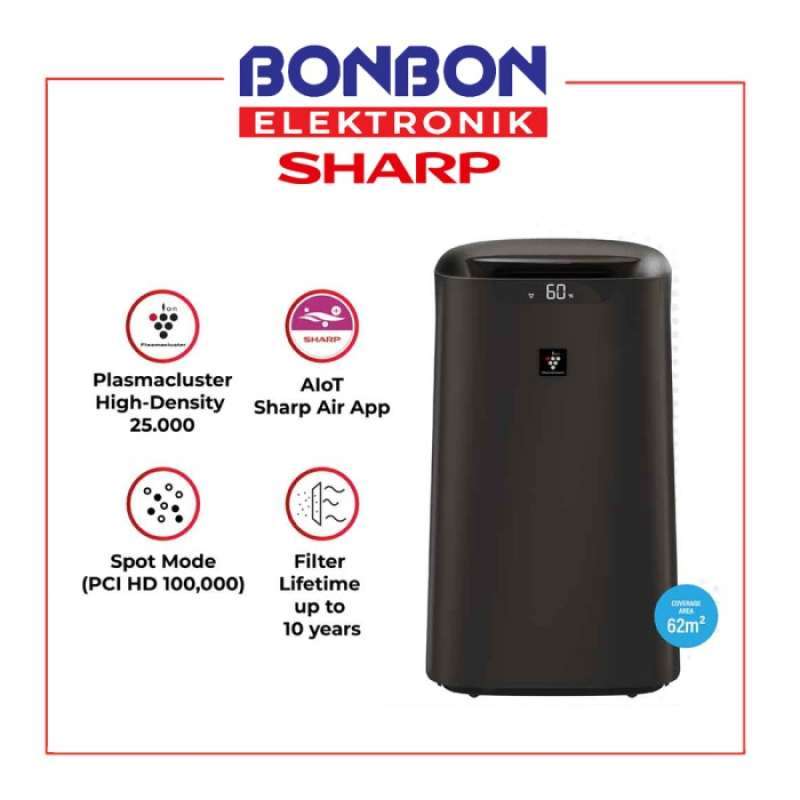 Promo Sharp Air Purifier + Humidifier Ki-L80Y-T Coverage Area 62MÂ² ...