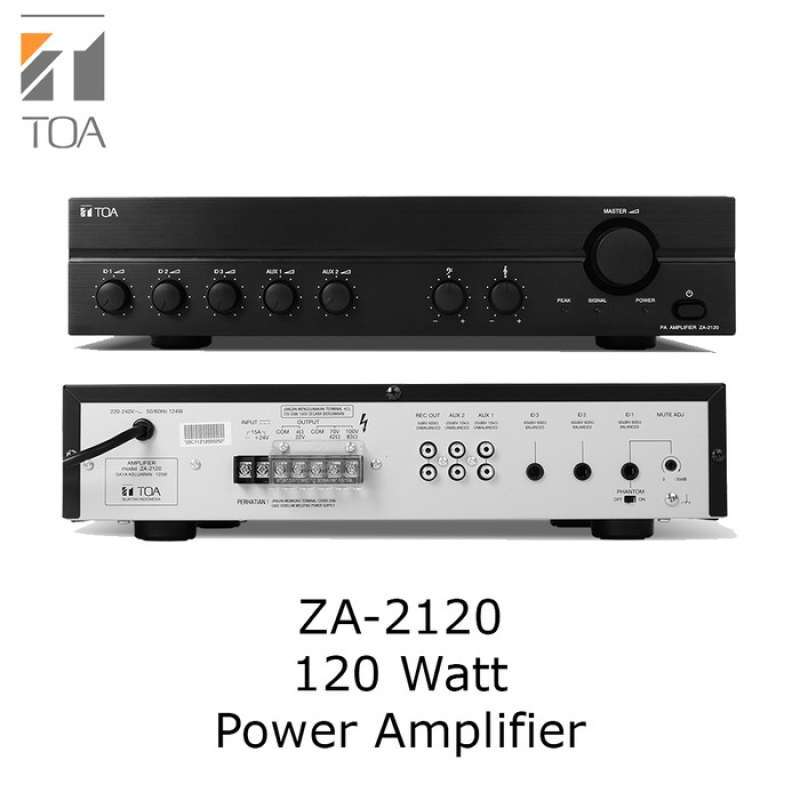 Promo TOA ZA-2120 ZA2120 Power Amplifier 120 Watt 100V 100 Volt Amply ...
