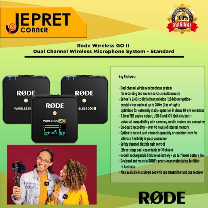 Promo Rode Wireless GO II Dual Channel Wireless Microphone System ...