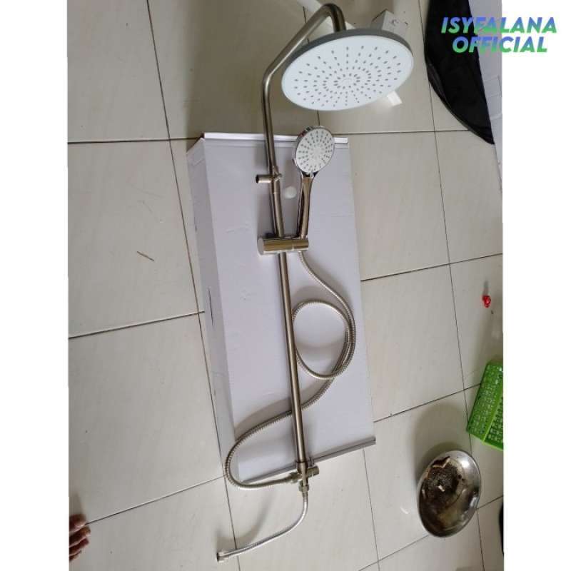 Promo Shower Set Mandi Muya / Shower Tiang Stainless Kotak Diskon 33% ...