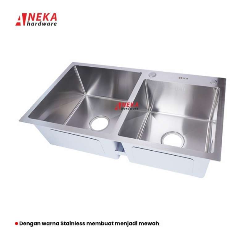 Promo Kitchen Sink 8245 Stainless Merek Jkm / Bak Cuci Piring 2 Lubang ...