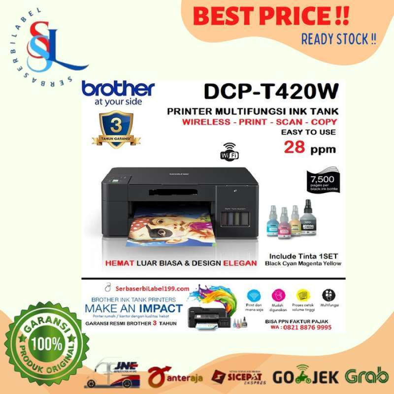 Promo Brother Dcp-T420W Printer Ink Tank Colour Aio Multifunction T420 ...