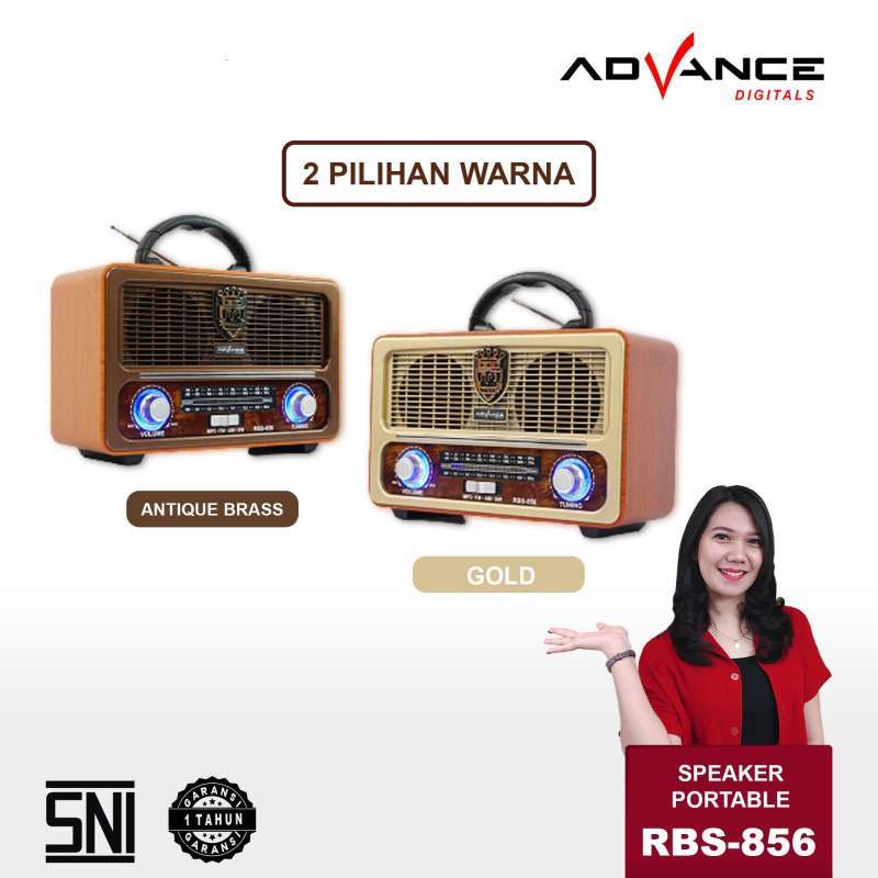 Jual Advance RBS-856 Bluetooth Speaker Model Radio Classic Classic Dengan Led tuning di Seller ...