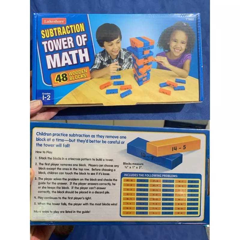 Jual Stacking Tower Of Math/ Sight Words/ Learning Sight Words And Math ...