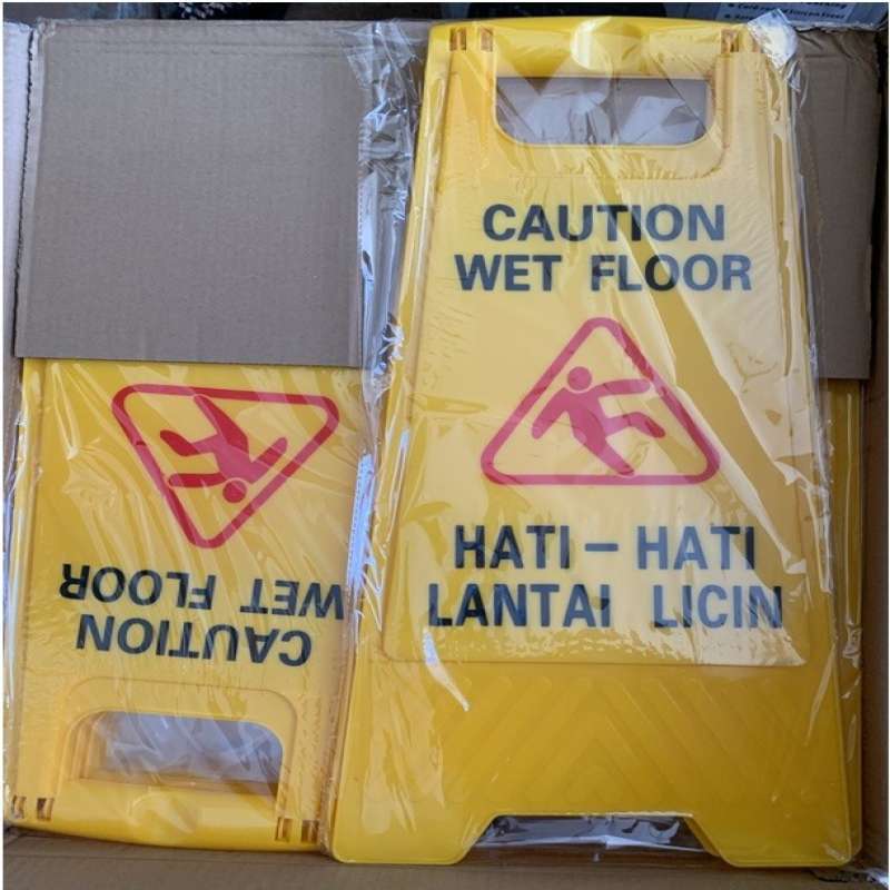 Jual Warning Sign Caution Wet Floor,papan Tanda Peringatan Lantai Licin ...