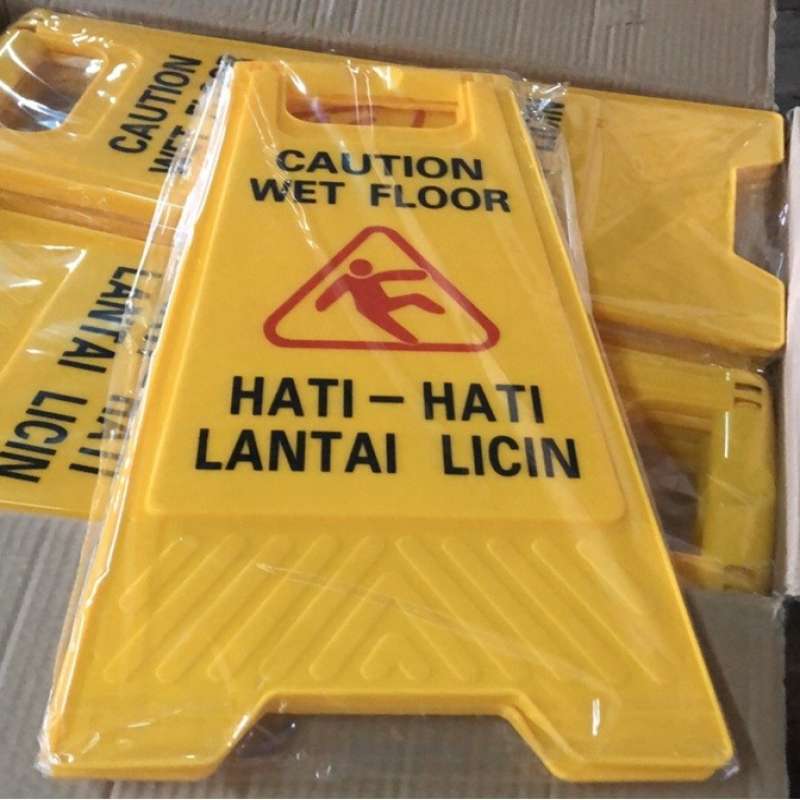 Jual Warning Sign Caution Wet Floor,papan Tanda Peringatan Lantai Licin ...