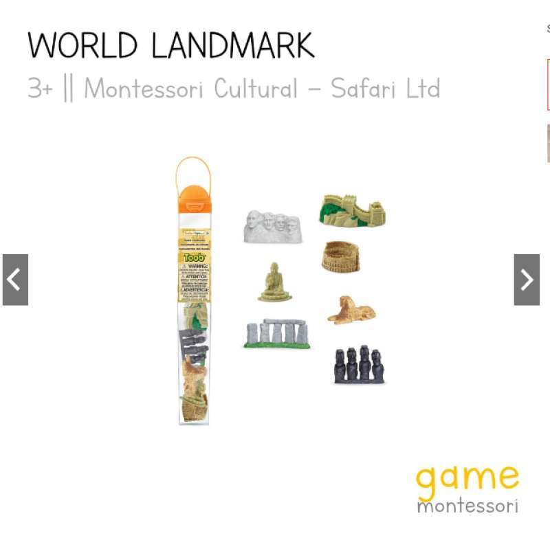 Jual Safari Ltd World Landmarks Toob - Card Di Seller Game Montessori ...