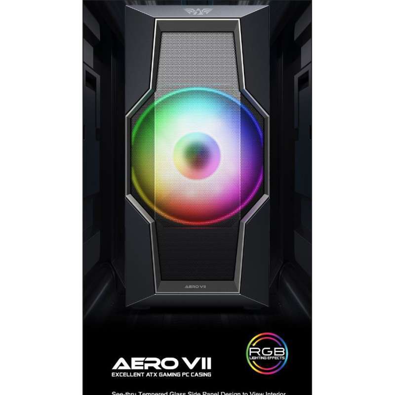 Promo Armaggeddon Aero Vii Atx Gaming Pc Case With Tempered Glass Side ...