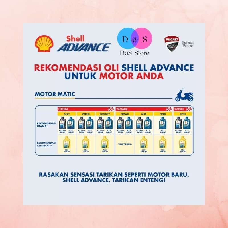 Jual Shell Advance Ax7 Matic 10w-40 800ml Shell Oil 0.8l - Oli Motor ...
