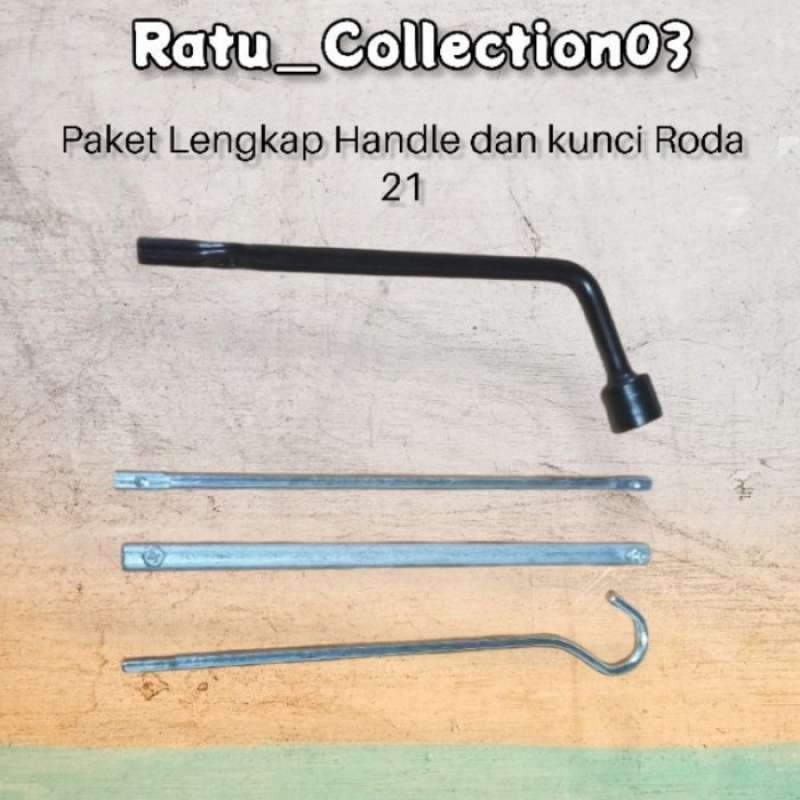 Promo PAKET LENGKAP KUNCI RODA 21MM HANDLE DONGKRAK METEMA MOBIL AVANZA ...