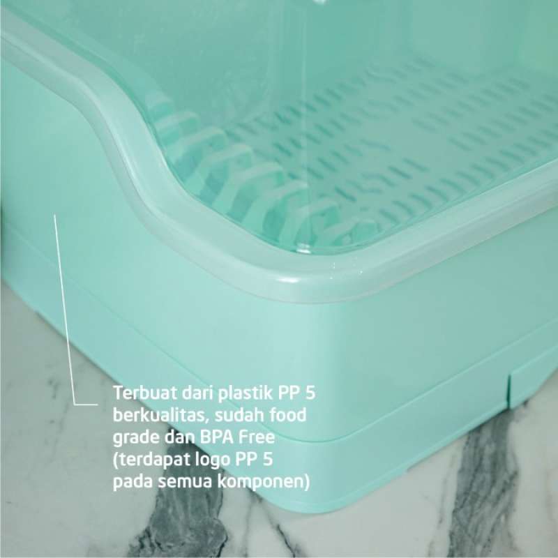 Jual Rak Piring Plastik Tertutup Technoplast Dish Rack With Lid Di ...