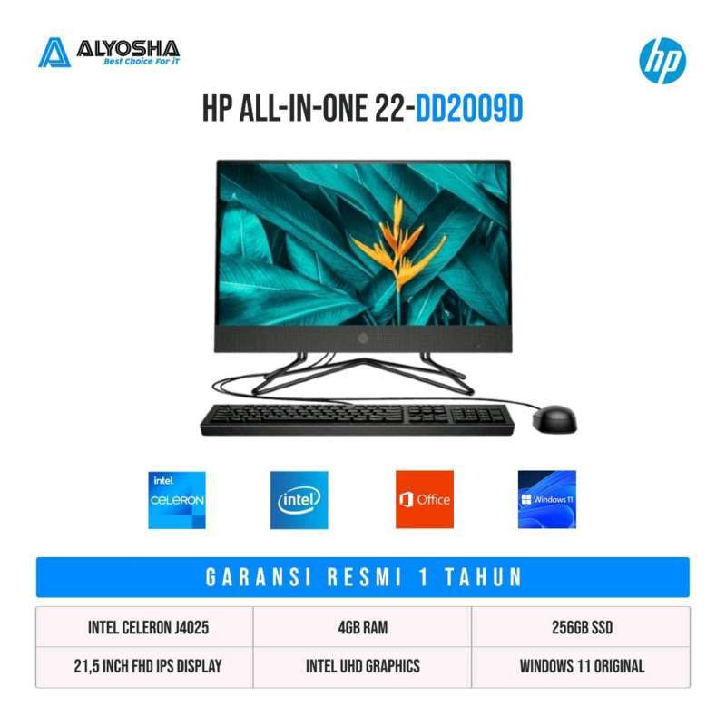 Jual HP PC AIO 22-dd2009d CELERON J4025 4GB 256GB SSD INTEL UHD ...