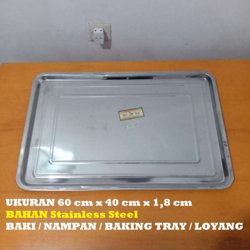 Promo Nampan Stainless 60 Cm X 40 Cm X 4,8 Cm Baki Super Besar Tebal ...