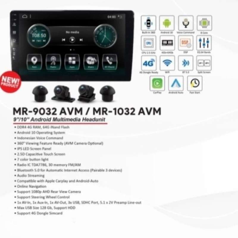 Jual Head Unit Android 9 Inch Mirai 9032 Avm Free Camera 360 Universal Di Seller Hrv Online Sby ...