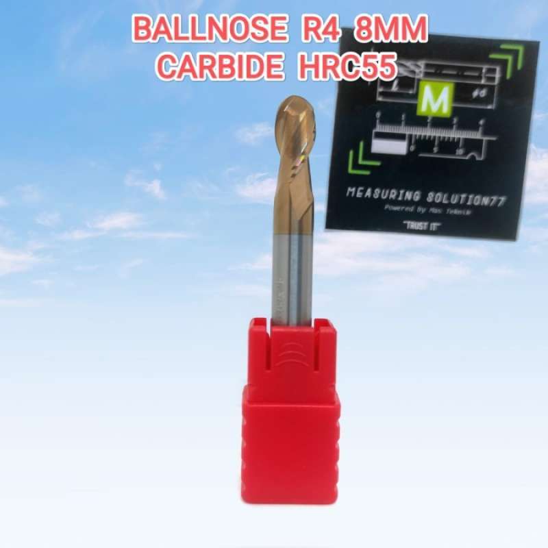 Promo Radius 4 mm diameter 8 mm Ball Nose End Mills 2 Flute HRC55 ...