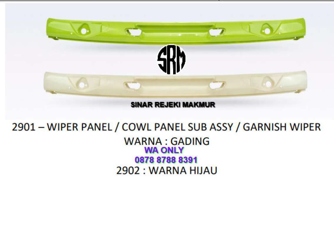 Promo Panel Wiper / Cowl Panel / Garnish Wiper Hino Lohan Old / Ranger ...
