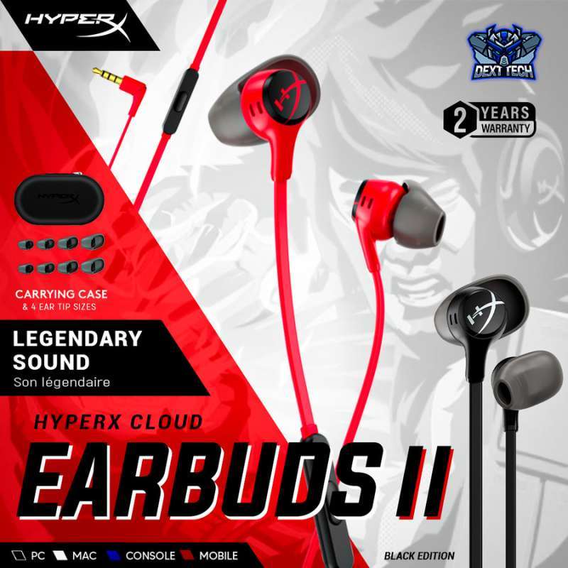 Jual HyperX Cloud Earbuds II Gaming Earbuds Earphone with Mic di Seller DEXT Technologies ...