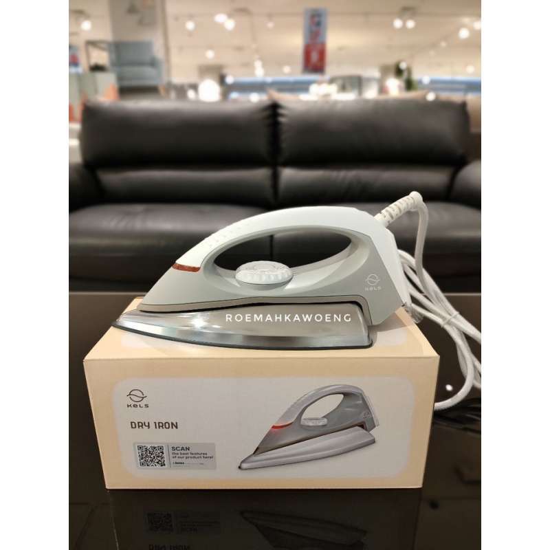 Jual Setrika Putih Aesthetic Kels Dry Iron Setrika Di Seller Roemah ...