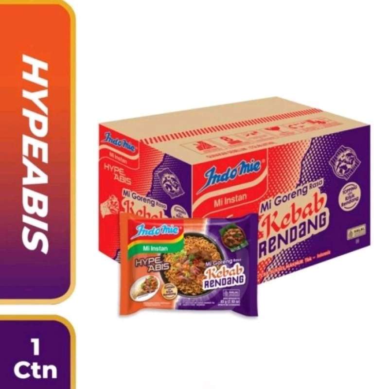Jual Indomie Goreng Hype Abis Rasa Kebab Rendang 1 Dus 40pc di Seller ...