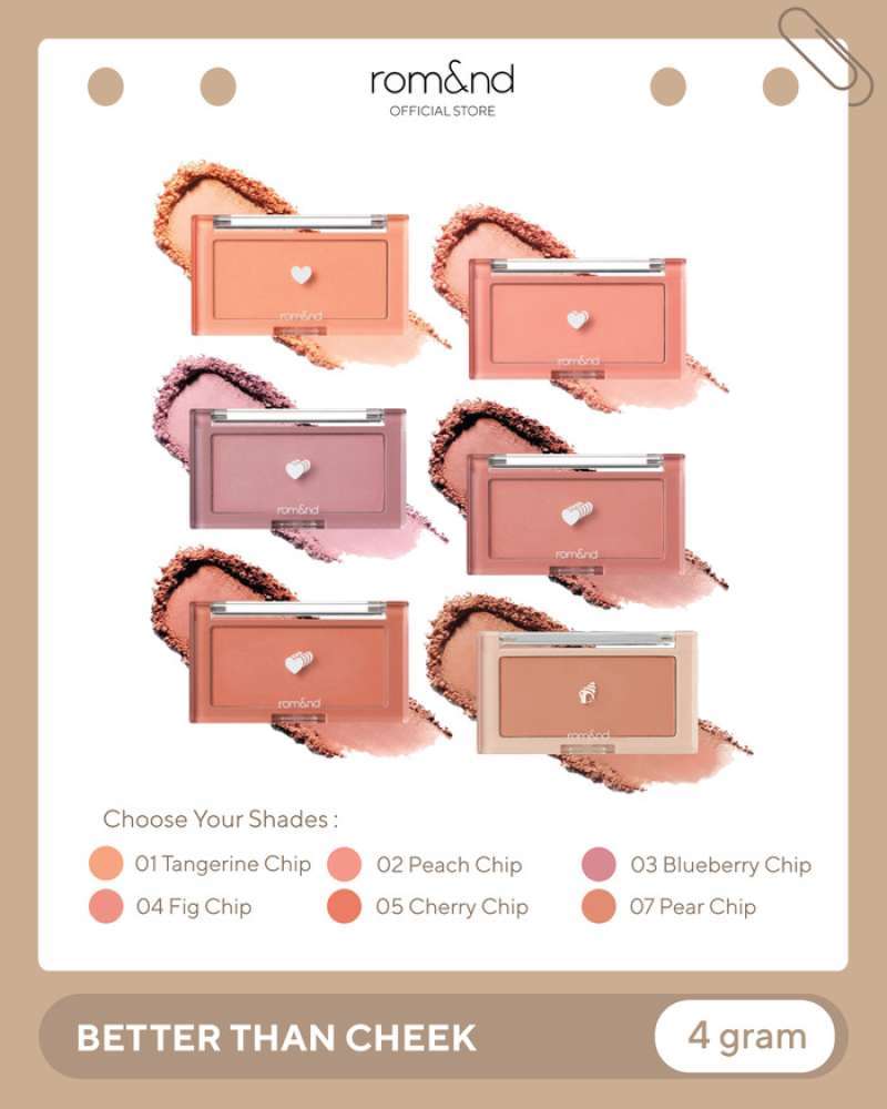 Promo ROMAND - Better Than Cheek (07 Pear Chip) Diskon 23% di Seller ...