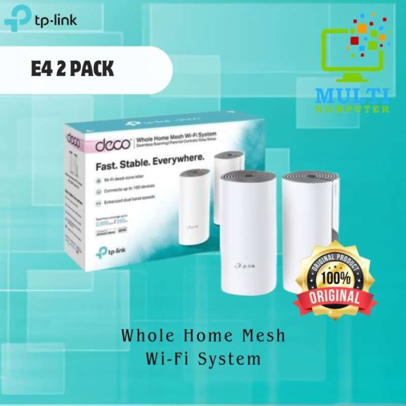 Promo TP-LINK Deco E4 ( 2-Pack ) AC1200 Whole-Home Mesh Wi-Fi System ...