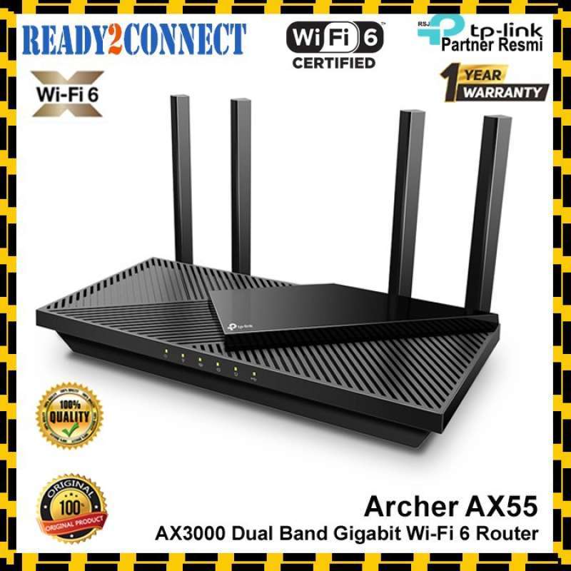 Promo TP LINK ARCHER AX55 AX3000 Dual Band Gigabit Wi-Fi 6 Router ...