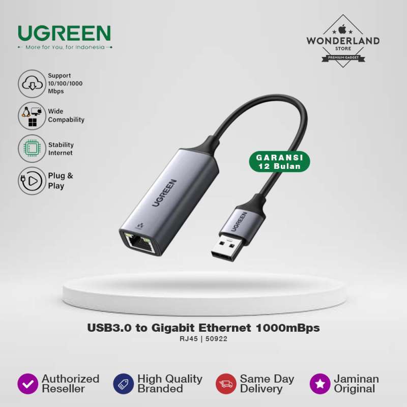 Jual Ugreen Ethernet USB3.0 to Gigabit Adapter RJ45 Network Adapter ...