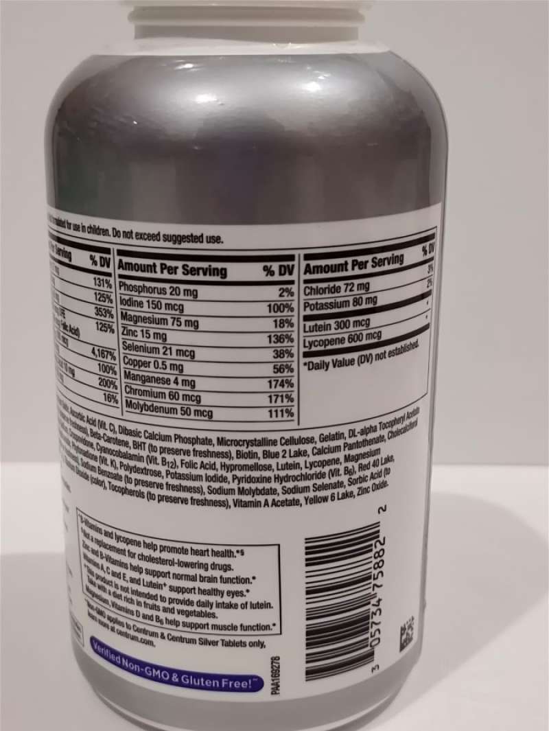 Jual Centrum Silver Men 50+ Multivitamin Multimineral 275 Tablets di ...