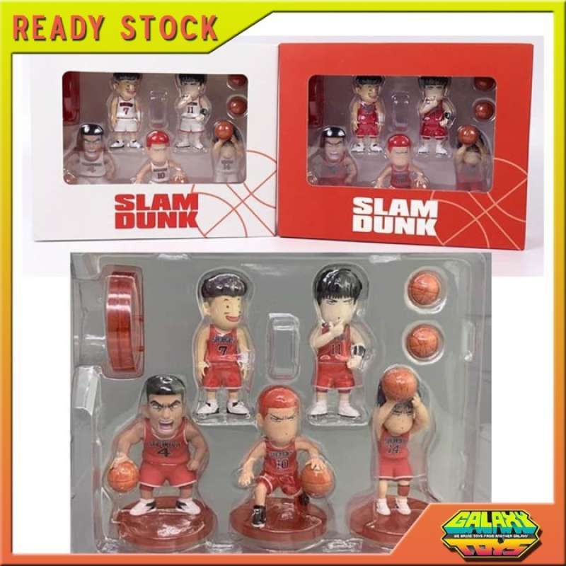 Promo Dasin Model Slam Dunk Anime Mini Figure Set - Chibi Shohoku Team ...