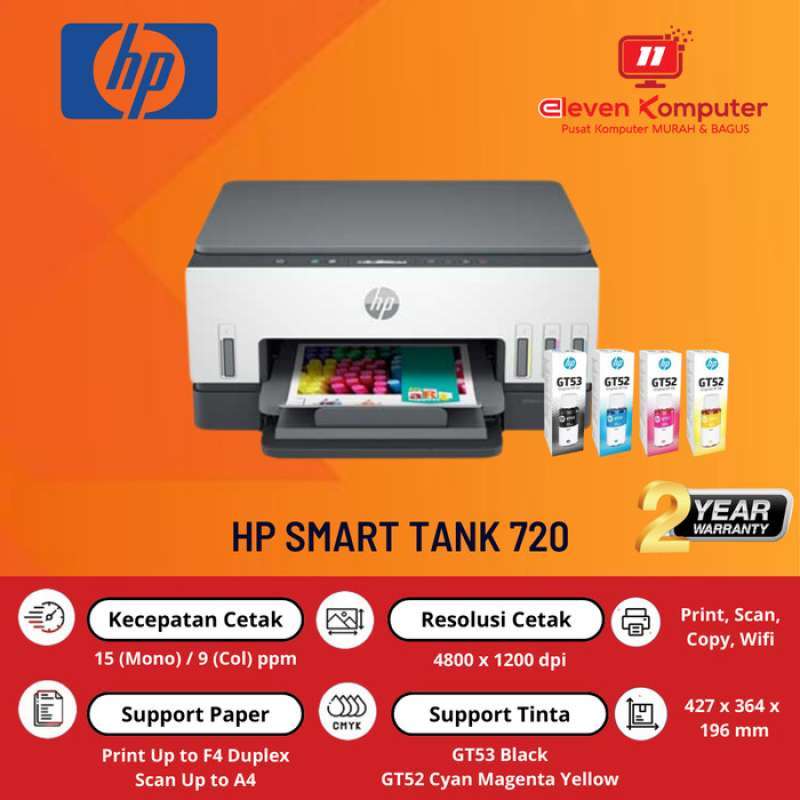 Jual Printer Hp Smart Tank 720 Print Scan Copy di Seller Tunnel store ...