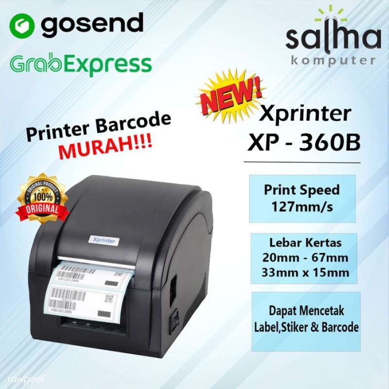 Jual Xprinter Thermal Barcode Printer - Xp-360B - Black di Seller ...