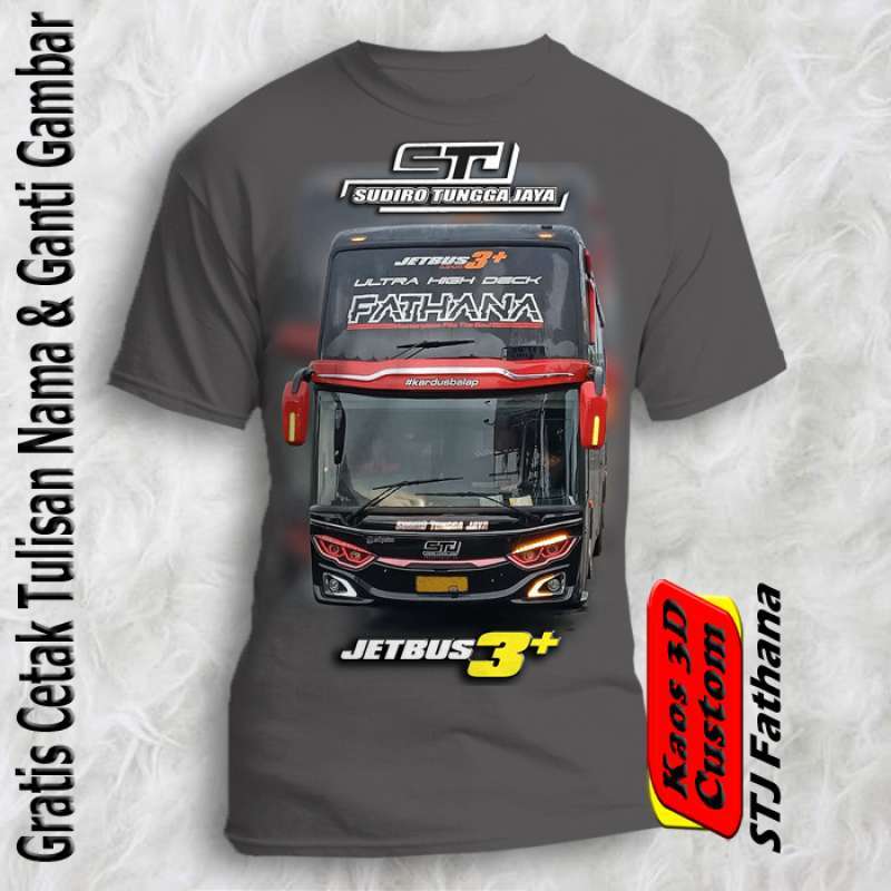 Jual Kaos Bus Mania Om Basuri Telolet / Baju Bus Stj Fathana / Pakaian Bus Telolet Stj Fathana ...