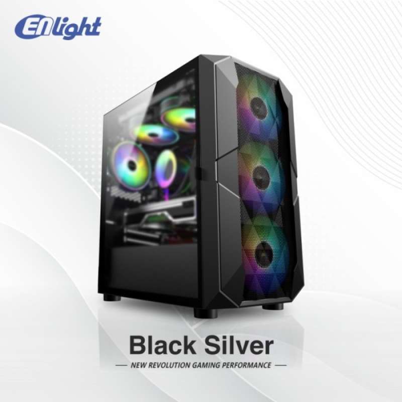 Promo Casing Enlight Black Sier M-ATX Gaming PC Case Diskon 23% di ...