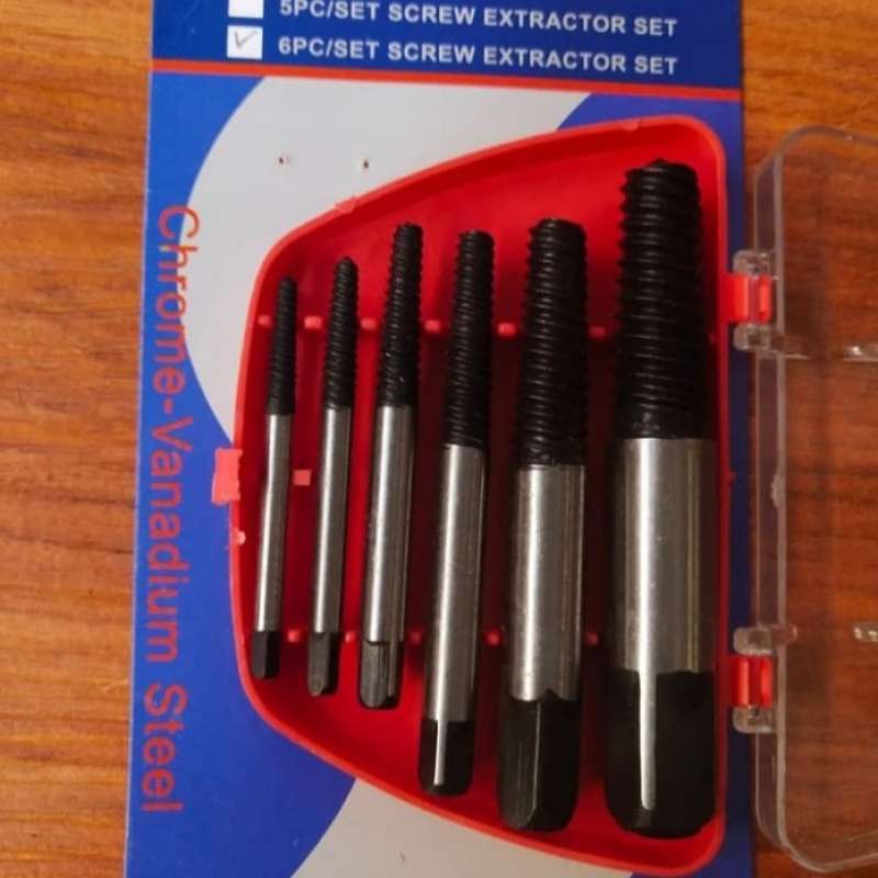 Promo Screw Extractor Set 6 Pcs Tap Balik Baut Rusak SANDS Mata Hand ...