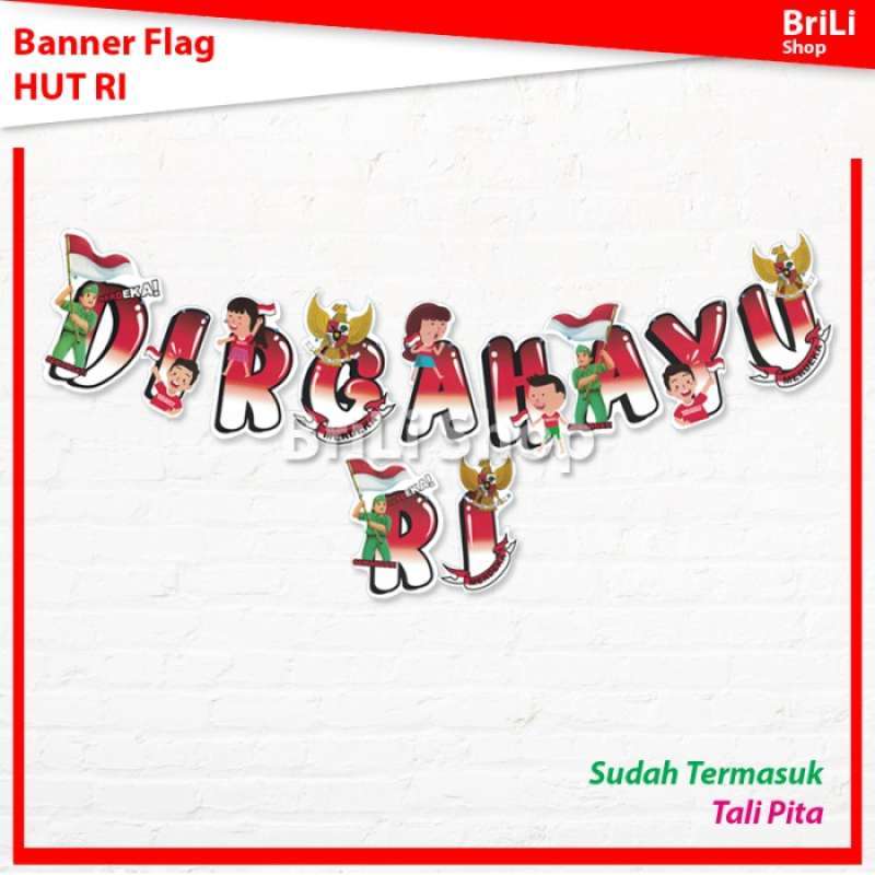 Jual Hiasan Dekorasi Bunting Flag Dirgahayu Ri Banner Hut Ri 17 Agustus ...