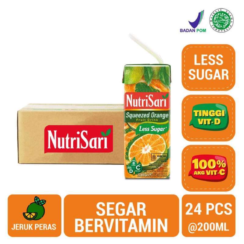 Promo Nutrisari Kotak Rasa Jeruk Peras Minuman Squeezed Orange Less ...