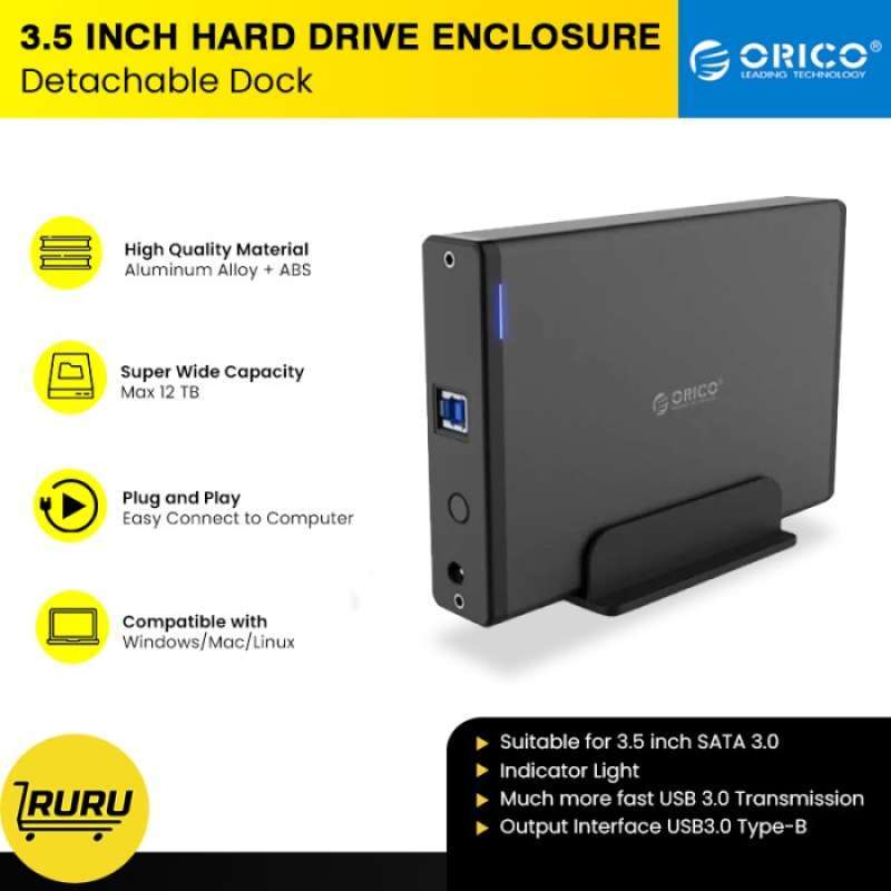 Promo CO 3.5 Inch External HDD Stand Enclosure USB 3.0 Power Adaptor ...